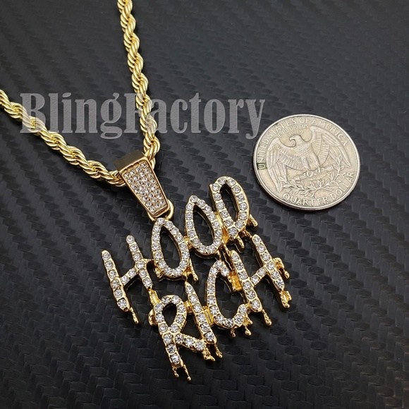 Accessories | Hood Rich Drip Pendant 24 Rope Chain Necklace | Poshmark